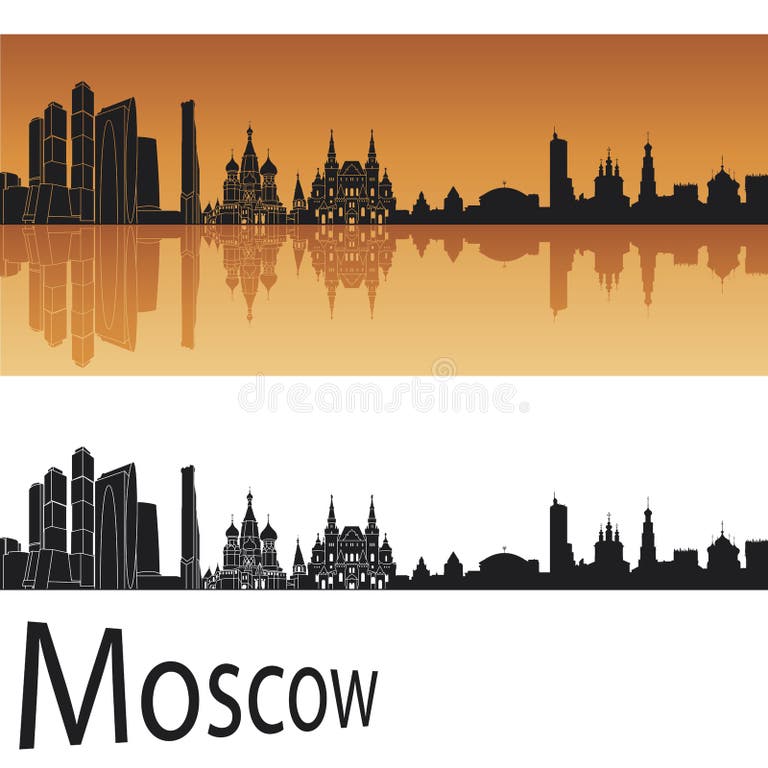 Moscow Outline Skyline Stock Illustrations – 600 Moscow Outline Skyline ...