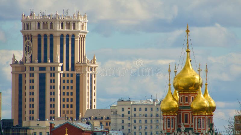 Moscow Skyline with High Rise Building. Stock Photo - Image of tower ...