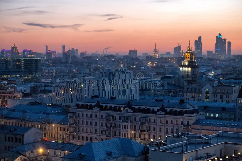 Moscow from above stock photo. Image of skyline, scenery - 16433152