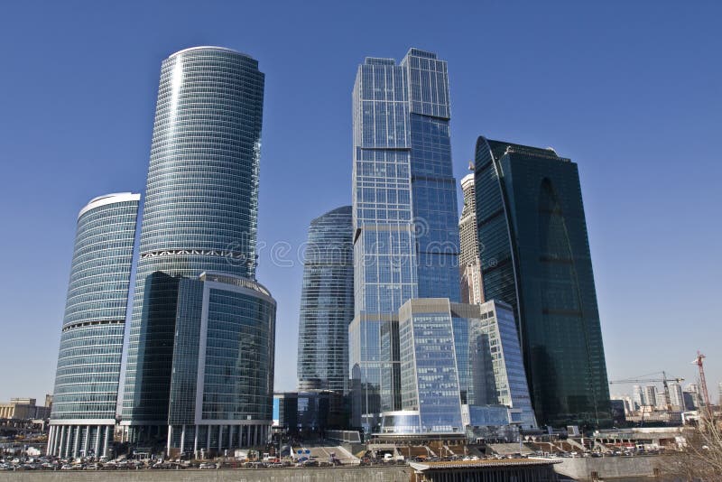 Moscow, skyscrapers stock image. Image of rise, center - 28740221