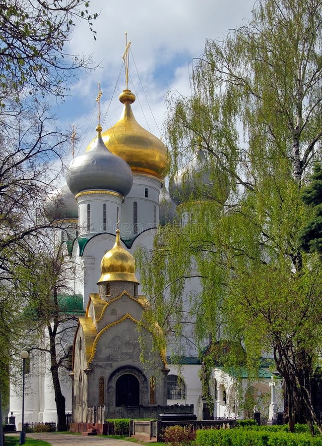 Moscow.Spring in Novodevichij Monastyr Stock Image - Image of christ ...