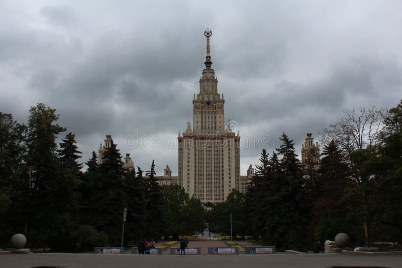 Moscow State University Main Building Editorial Stock Photo - Image of ...