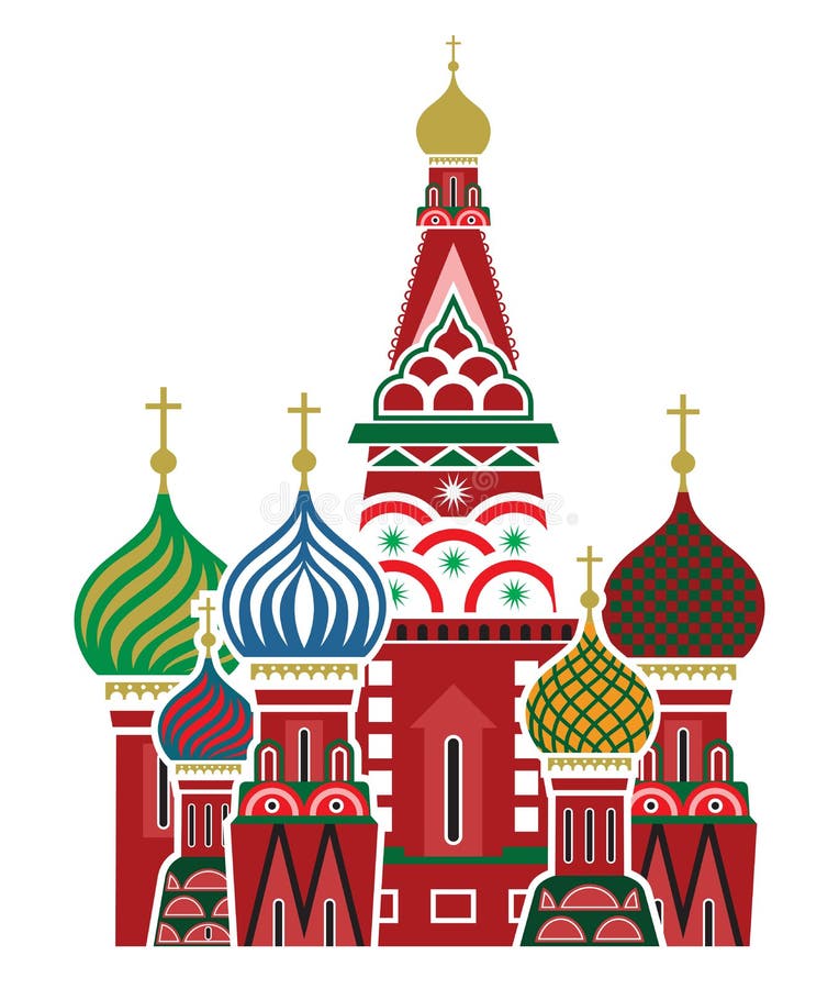 Moscow Symbol - Saint Basils Cathedral, Russia Stock Vector ...