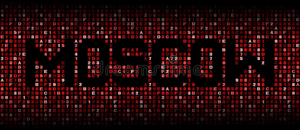 Moscow Text on Hex Code Illustration Stock Illustration - Illustration ...