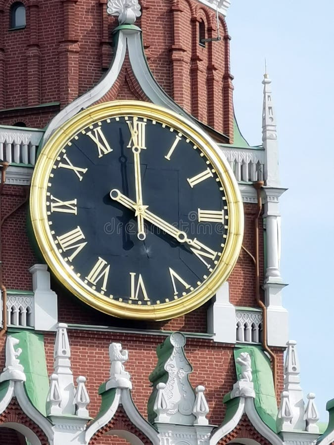 Moscow time stock photo. Image of chime, kremlin, clock - 194685204