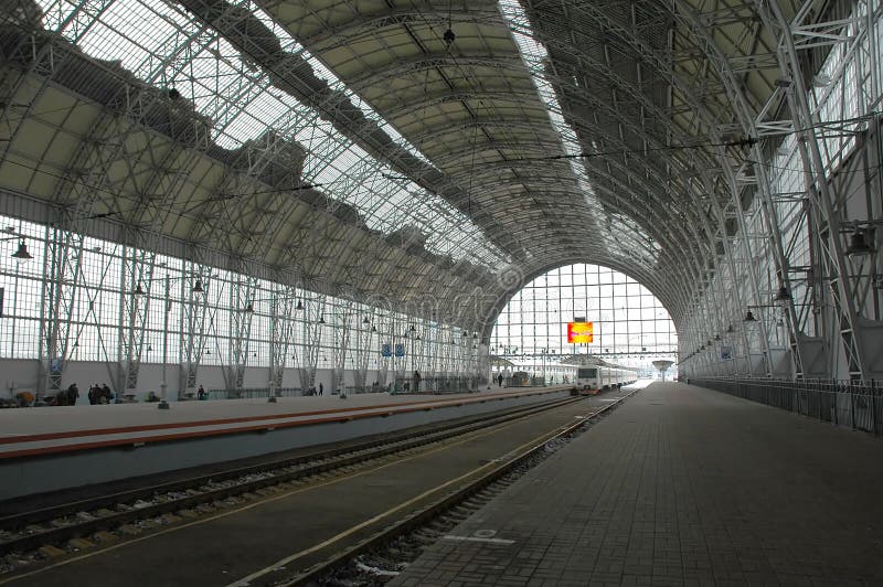 Moscow train station stock image. Image of speed, long - 585837