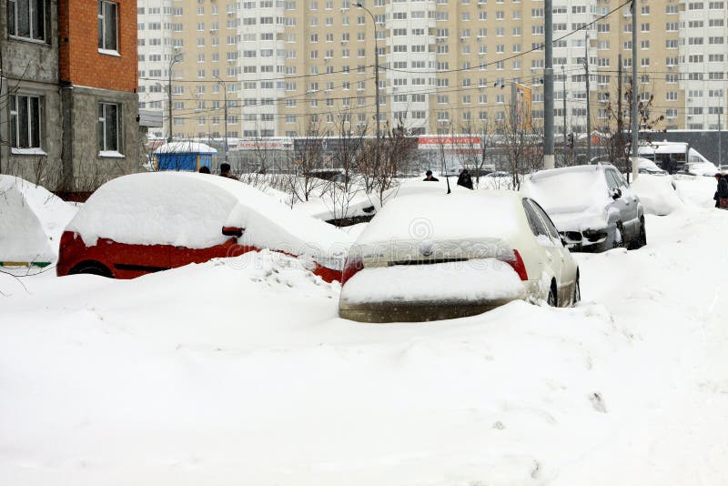 Moscow under snow editorial photography. Image of freezing - 23508737