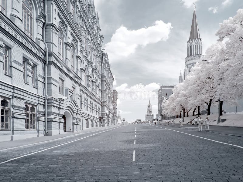 Moscow. Urban view stock image. Image of view, infrared - 24941939