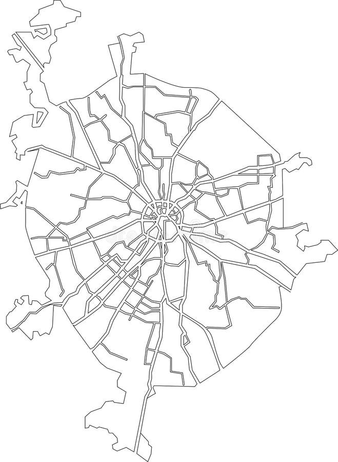 Moscow vector map stock vector. Illustration of vector - 116762870