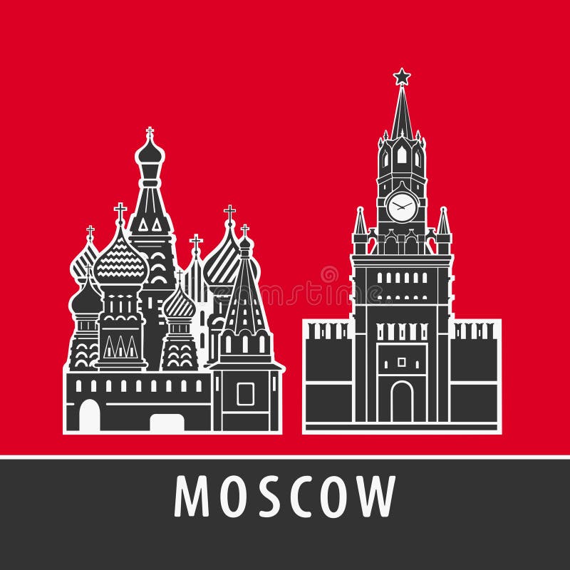Moscow Vector Symbol stock illustration. Illustration of black - 93796014