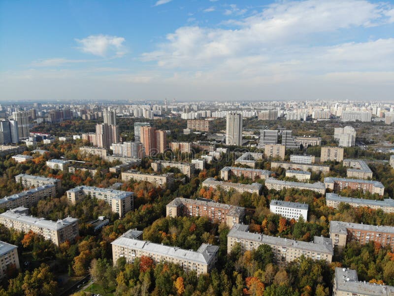Moscow stock image. Image of drone, view, moscow, city - 137057755