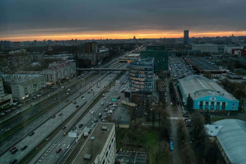 Moscow from above stock photo. Image of skyline, scenery - 16433152