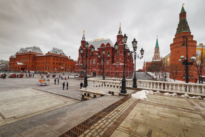 Moscow, View of the Red Square. Stock Image - Image of monument ...