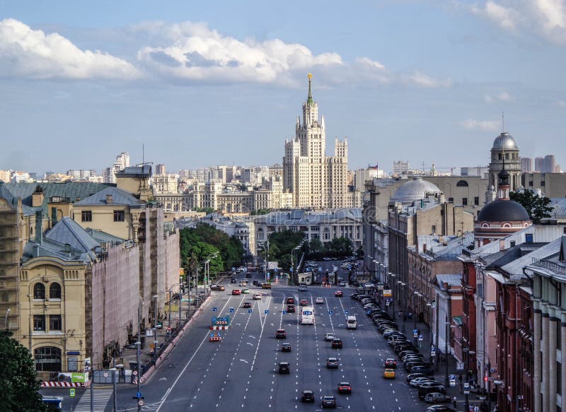 Moscow, view from a rood stock image. Image of bulding - 66656373