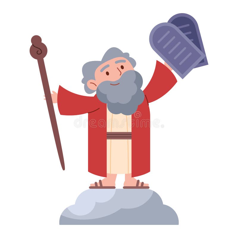 Moses biblical character stock vector. Illustration of character ...