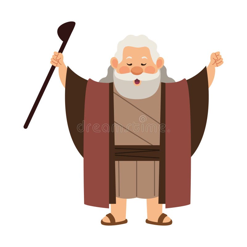 Moses biblical character stock vector. Illustration of commandments ...