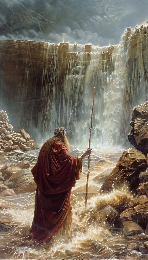Moses Commands the Waters a Dramatic Scene of Divine Intervention at ...