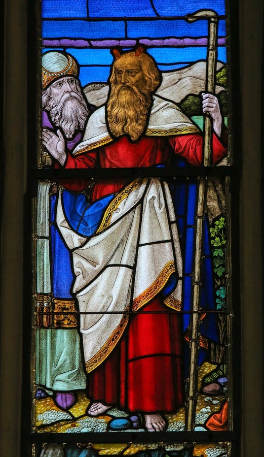 Moses - Vitral En La Catedral De Mechelen Imagen de archivo - Imagen de ...