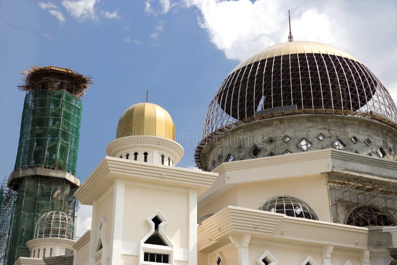 Moskee in aanbouw stock afbeelding. Image of moslim, geloof - 3943777