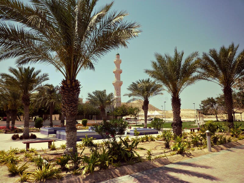Mosq in Dukhan Qatar stock photo. Image of mosq, park - 50299440