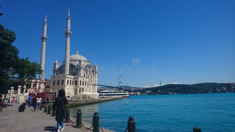 Mosq at sea editorial stock image. Image of ortakoy, blue - 94580329