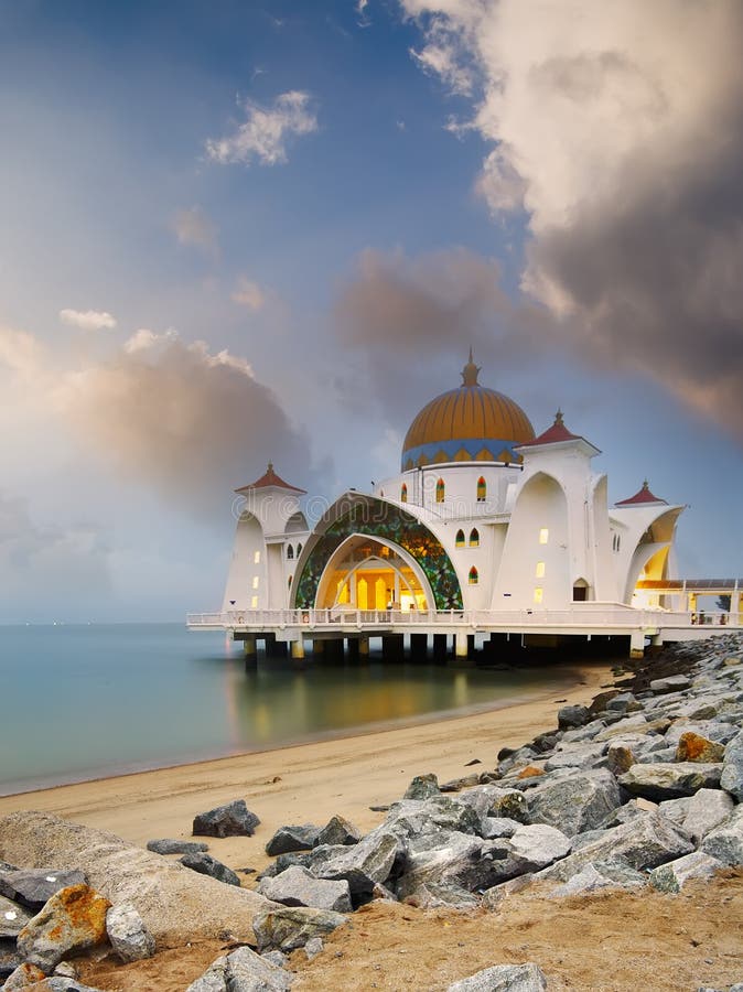 Magnificent Masjid Silat Mosque Stock Image - Image of muslim, malaysia ...