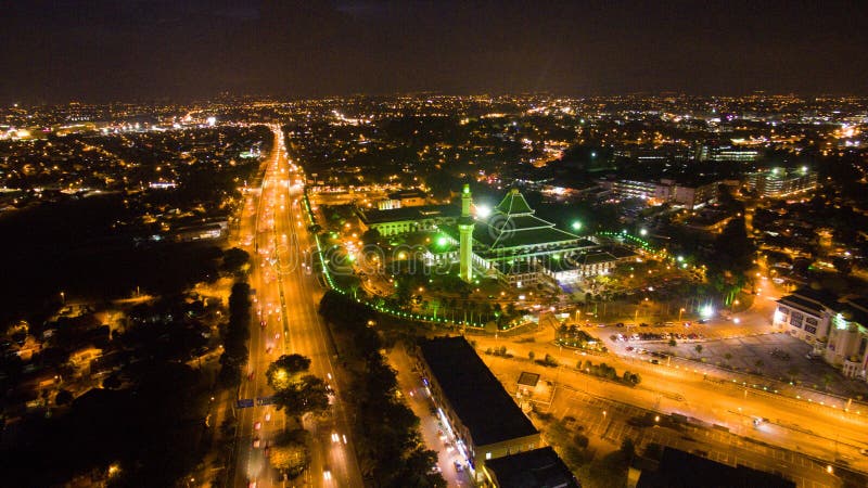 Mosque stock image. Image of mosque, azim, night, view - 81227271