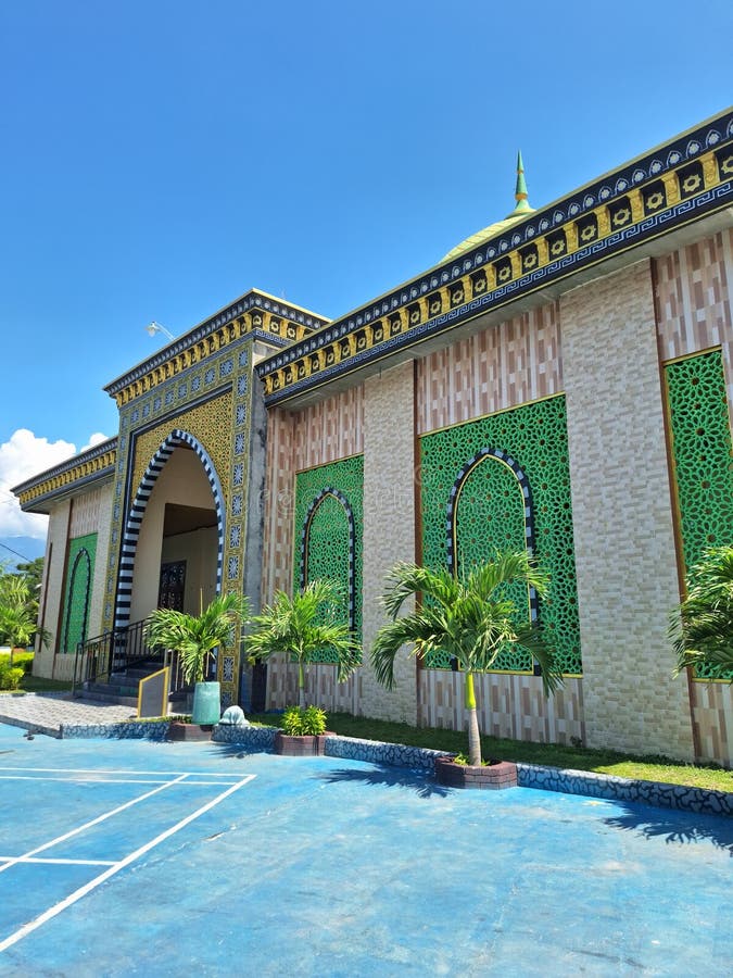 A Mosque with an Aesthetic Design Seen from the Outside Stock Photo ...