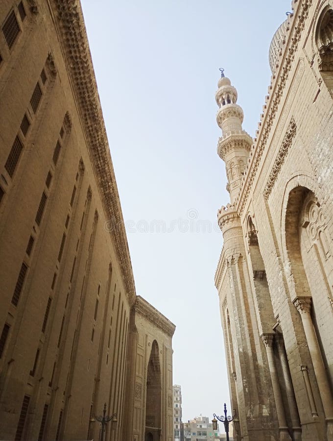 Mosque of Al-Rifai and Sultan Hassan Stock Image - Image of tower ...