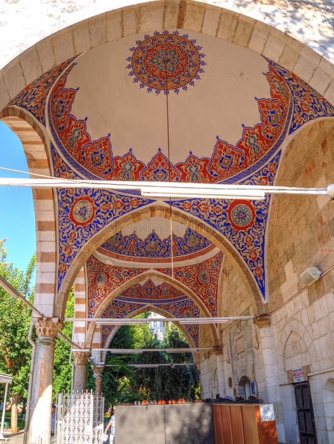 Beautifully Painted Arches of a Mosque in Antalya, Turkey Editorial ...