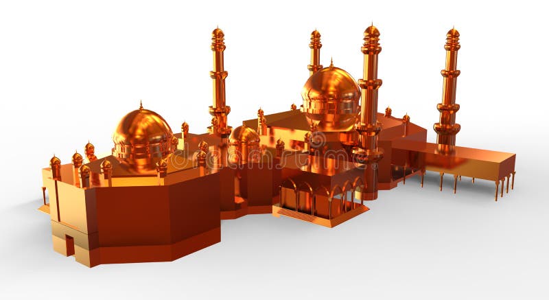 Mosque from the background stock illustration. Illustration of gold ...