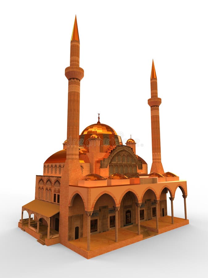 Mosque from the background stock illustration. Illustration of tourist ...