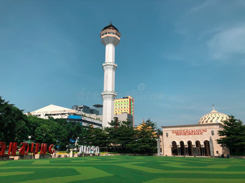 Mosque of Bandung Indonesia Editorial Photography - Image of city ...