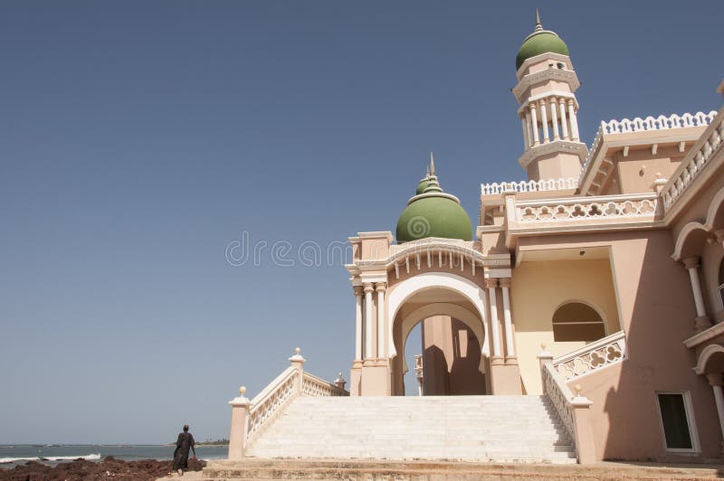 Mosque On A Beach (Simaisma) In Doha, Qatar Stock Image - Image of ...