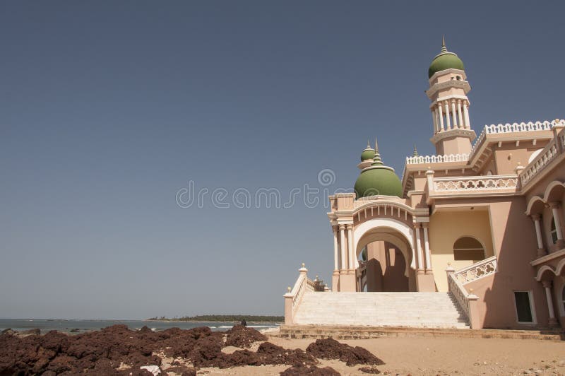 Mosque on the beach stock photo. Image of islam, pray - 83281074