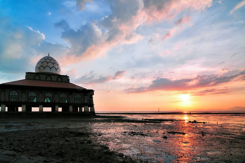 Mosque stock photo. Image of calm, sunset, holy, modern - 35555524