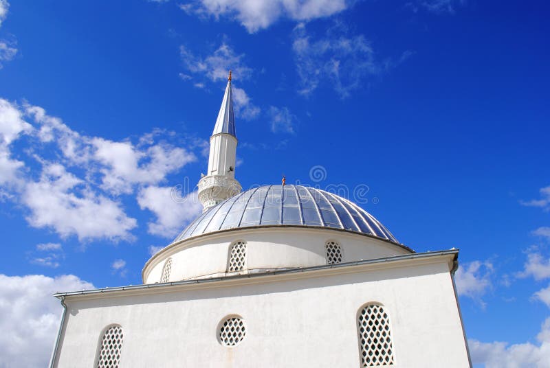 Mosque and blue sky stock image. Image of building, oriental - 39956605