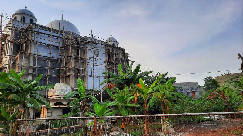 Mosque Building process stock photo. Image of ruins - 219971936
