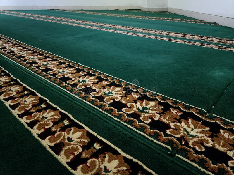 Mosque Carpet for Muslim Worship Activities Stock Image - Image of ...