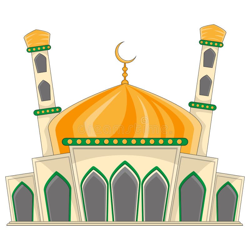 Mosque Cartoon Vector Illustration Stock Vector - Illustration of ...