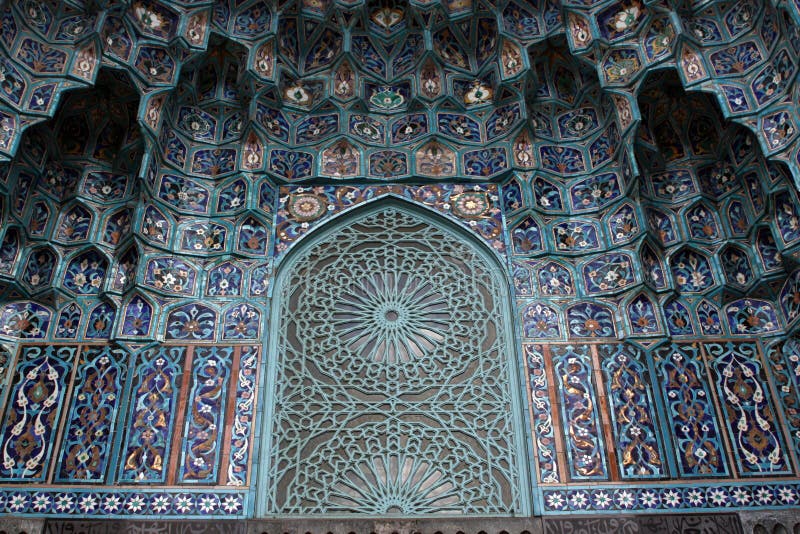 Islamic Art Patterns on a Historic Mosque Wall Stock Image - Image of ...