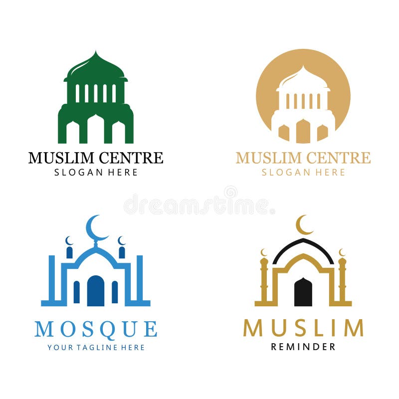 Mosque Creative Logo Template with Simple Concept Stock Vector ...