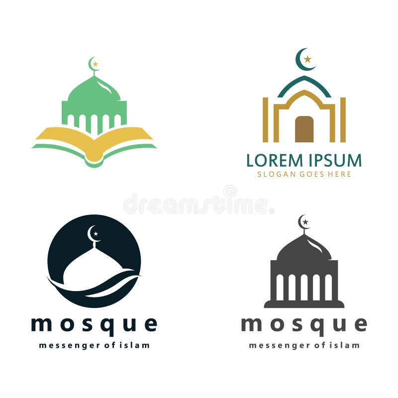 Mosque Creative Logo Template with Simple Concept Stock Vector ...