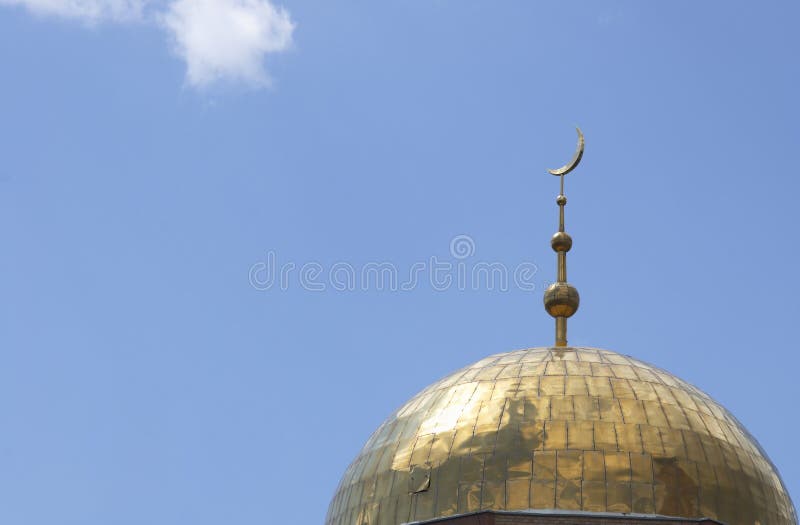 Mosque with Crescent on the Top Stock Image - Image of samara, faith ...