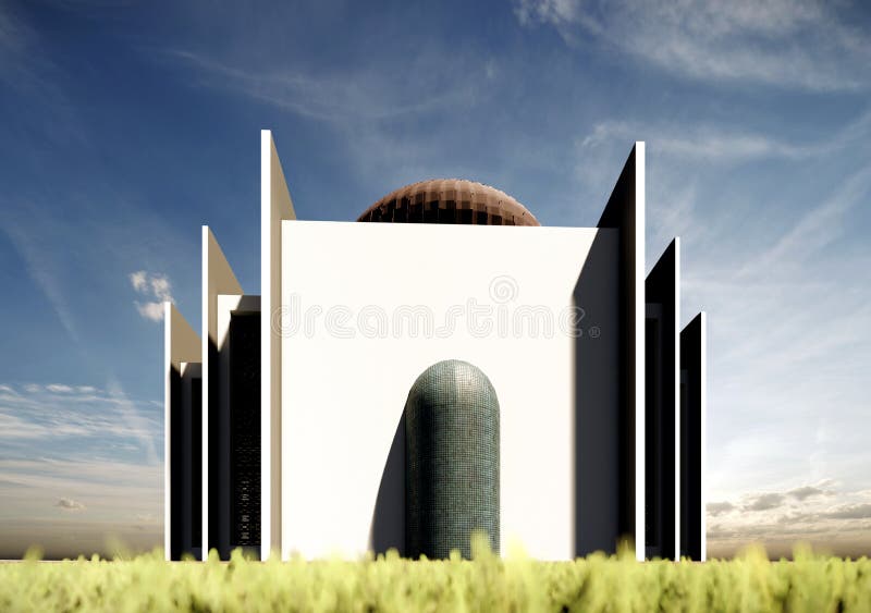 Mosque 3d Design Using Lumion Stock Illustration - Illustration of ...