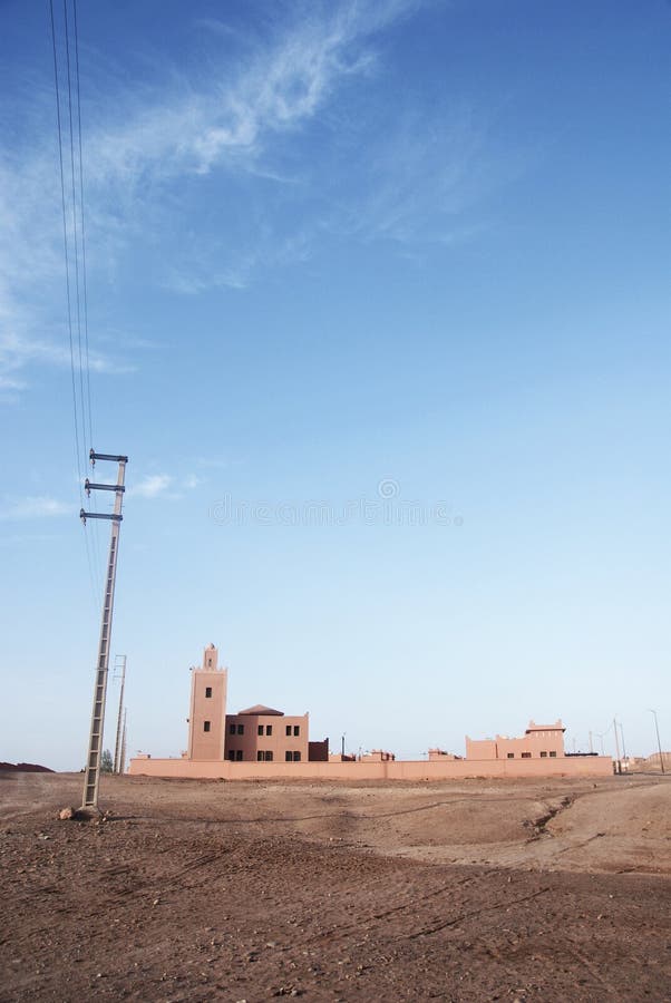 Mosque in the desert stock image. Image of architectures - 83598481