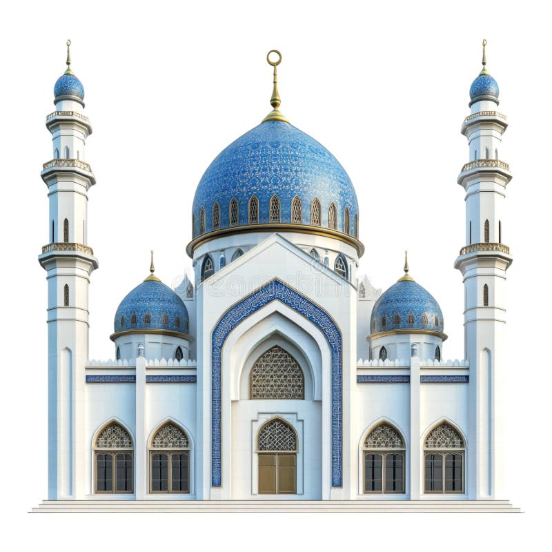 Mosque Design Ideal for Architectural Displays Against Transparent ...