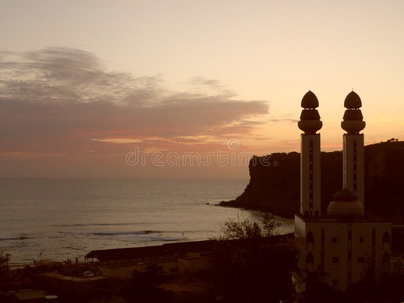 MOSQUE of DIVINITY in FRONT of DAKAR BEACH Stock Image - Image of ...