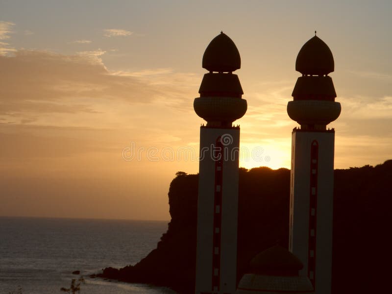 MOSQUE of DIVINITY in FRONT of DAKAR BEACH Stock Photo - Image of ...