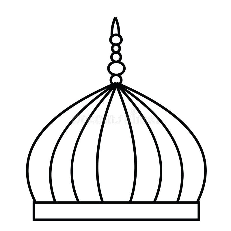 Mosque Dome Design with the Top End of a Circle Design Stacked Upwards ...